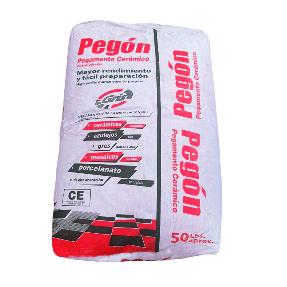 Cemento cola gris Pegón (22. 67 kg / 50 lb) - Envios Cubamerica LLC